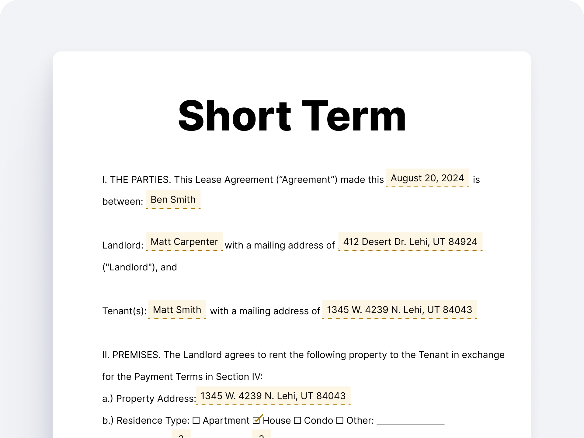 Free Lease Agreement Template (PDF, Word, Google Doc) | RocketRent