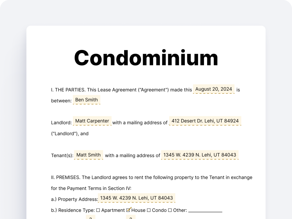 Free Lease Agreement Template (PDF, Word, Google Doc) | RocketRent