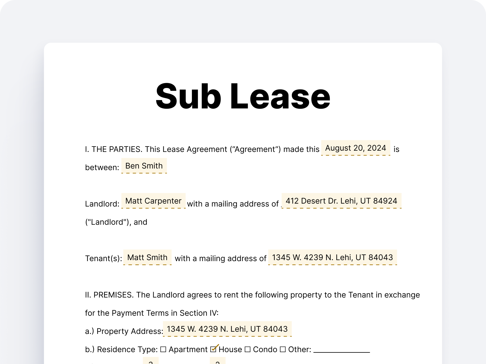 Free Lease Agreement Template (PDF, Word, Google Doc) | RocketRent