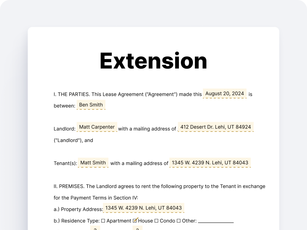 Free Lease Agreement Template (PDF, Word, Google Doc) | RocketRent