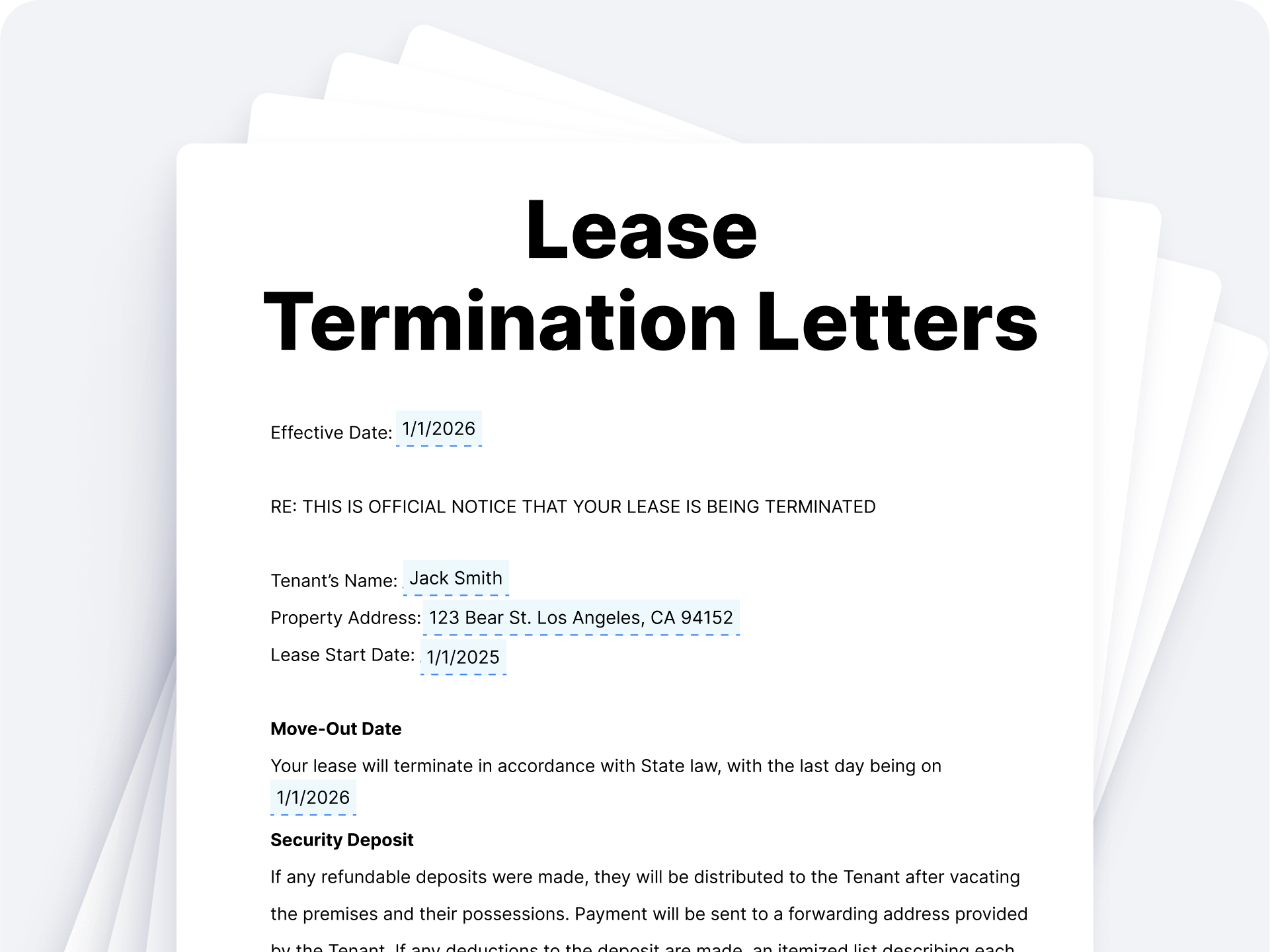 Lease Termination Letters - RocketRent