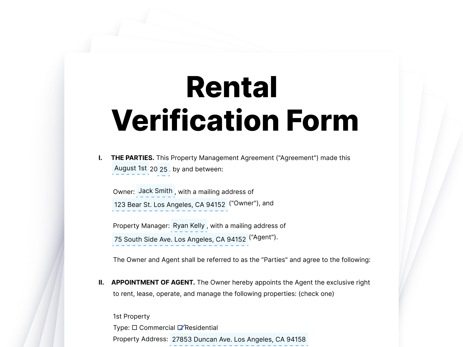 Free Rental Verification Form Template (PDF, Word, Google Doc) | RocketRent