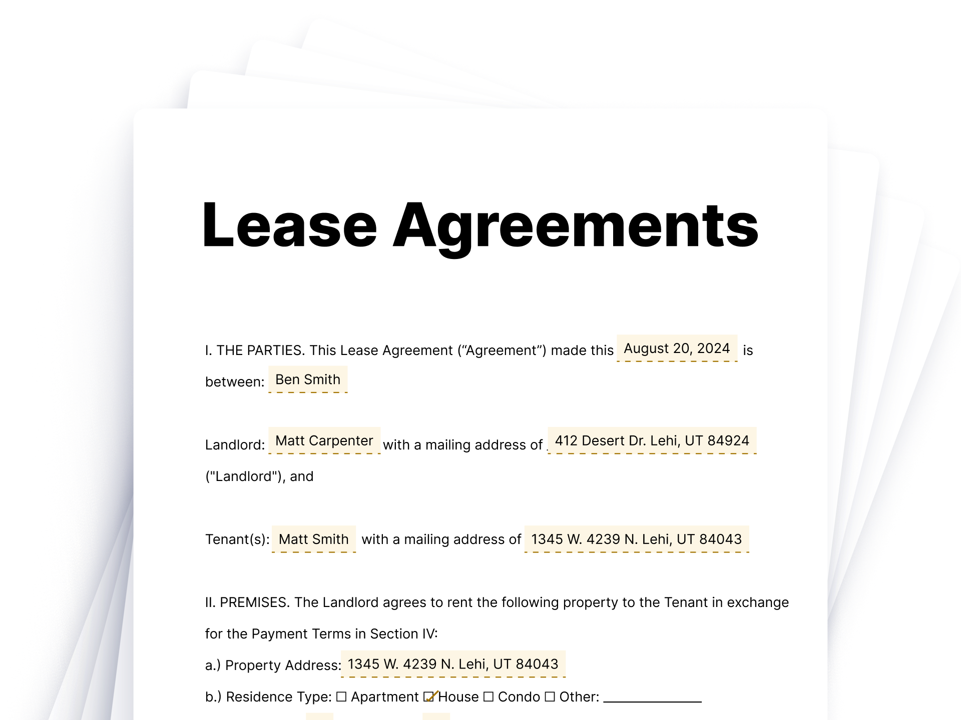 Lease Agreements - RocketRent