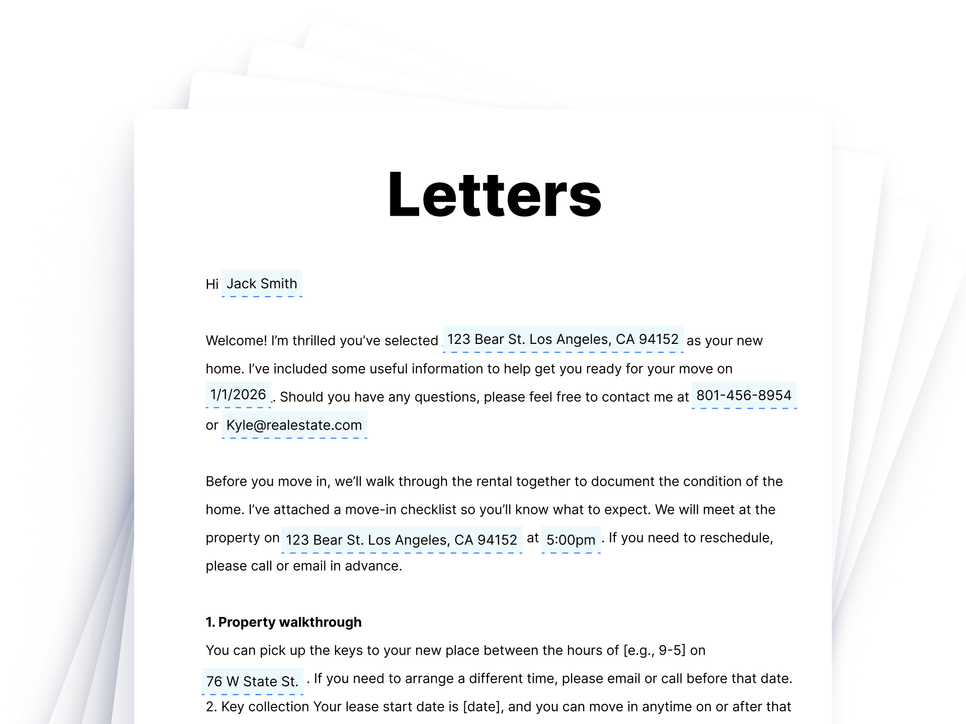 Free Letter Template (PDF, Word, Google Doc) | RocketRent