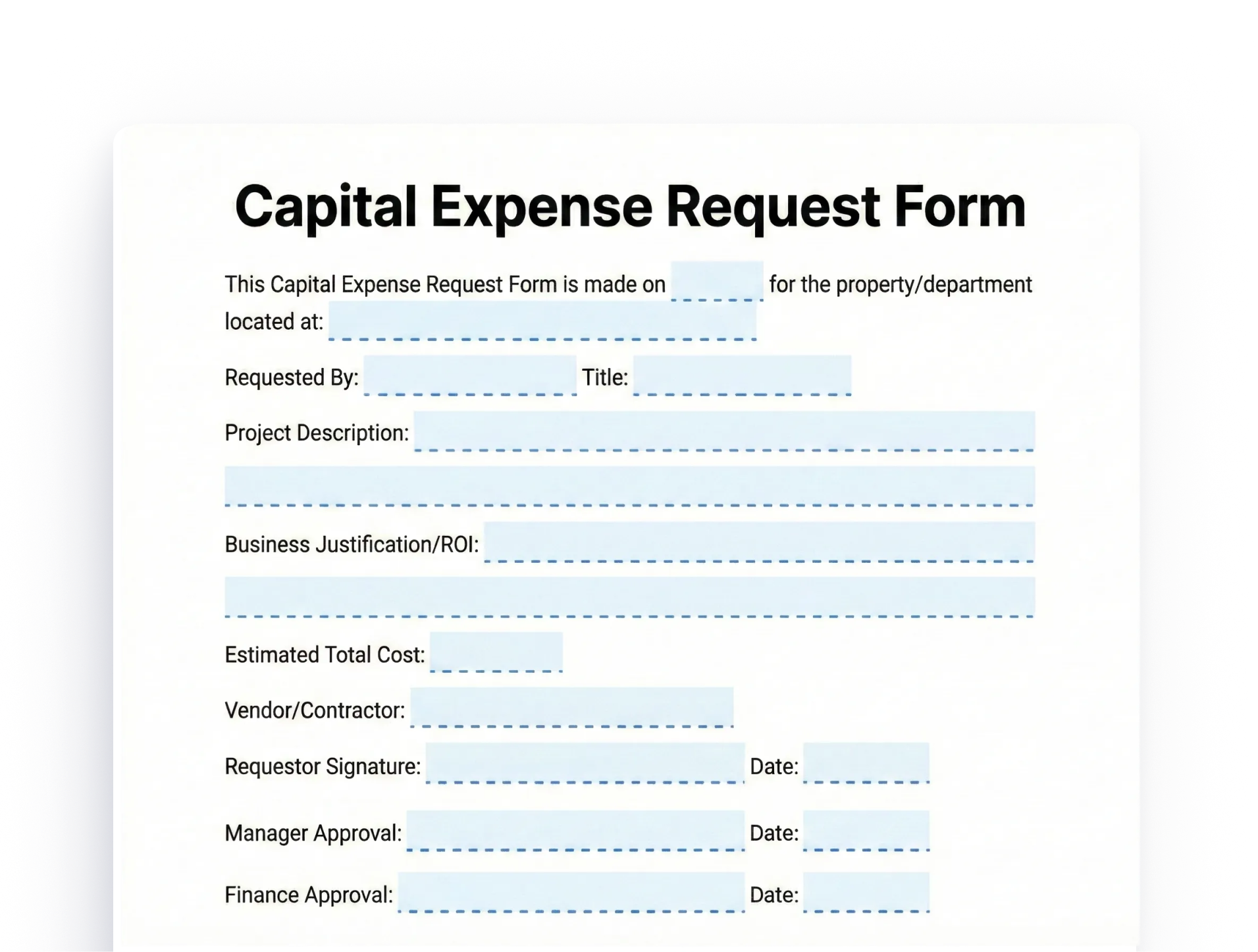 Free Capital Expense Request Form Template (PDF, Word, Google Doc ...